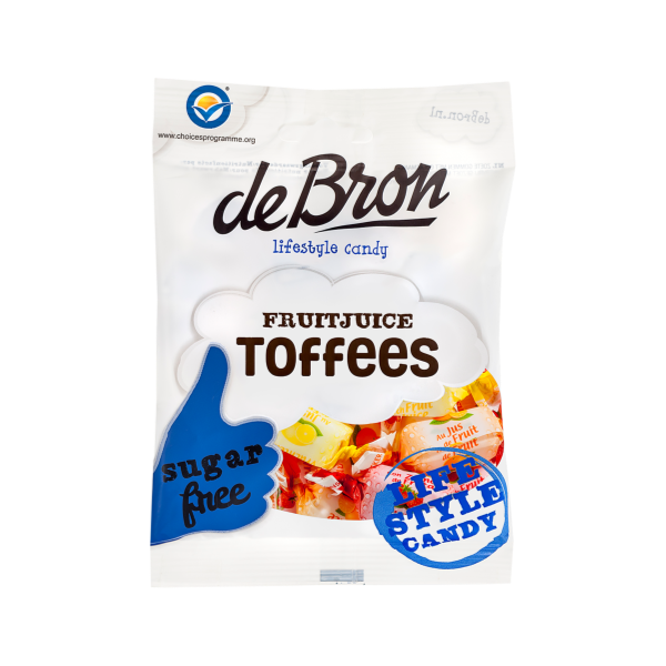 De Bron Fruit/Juice Toffees, sukkerfri 12x90g – SweetSpot